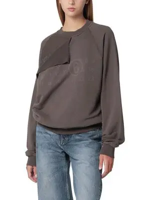 MAISON MARGIELA Gray Trompe L'oeil Cotton Sweatshirt - Grey