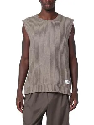 MAISON MARGIELA Ribbed Wool-blend Vest - Beige