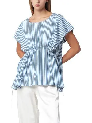 Max Mara Blueette Cotton Poplin Blouse - Blue