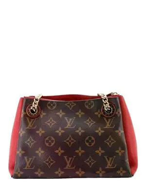 LOUIS VUITTON Surene Handbag Monogram Canvas With Leather Bb Shoulder Bag - Red
