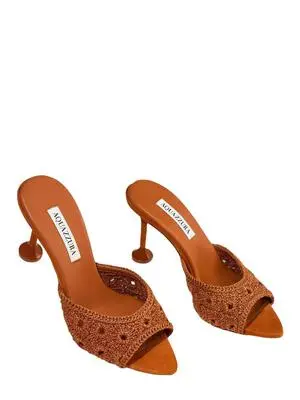 AQUAZZURA Loom Mules 85 Orange