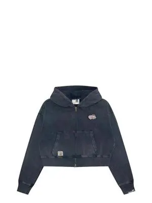 AAPE BY *A BATHING APE Graphic-print Zip-up Hoodie - Blue