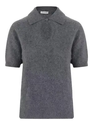 BY MALENE BIRGER Talallia Short-sleeve Cashmere Sweater Grey