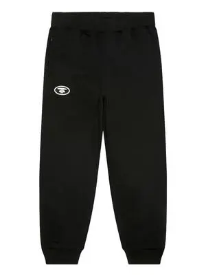 AAPE BY *A BATHING APE Moonface Logo-patch Track Pants - Black