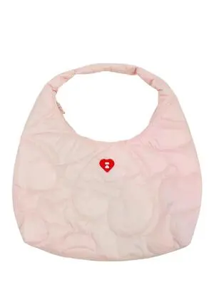 AAPE BY *A BATHING APE Mini Quilted Heart-patch Tote Bag - Pink