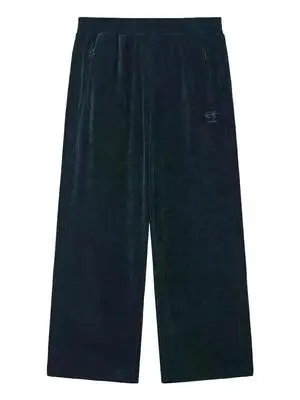 FIVE CM Logo-embroidered Corduroy-effect Trousers - Blue