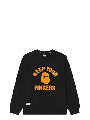 FINGERCROXX Graphic-print Cotton Sweatshirt - Black
