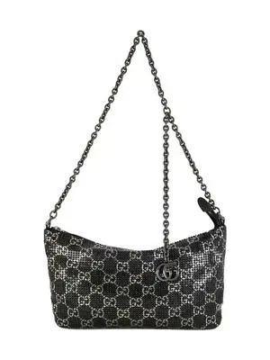 Gucci Gg-pattern Chain Shoulder Bag Black