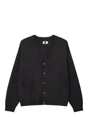 Izzue Logo-patch V-neck Cardigan - Black