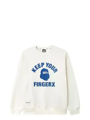 FINGERCROXX Graphic-print Cotton Sweatshirt - Neutrals