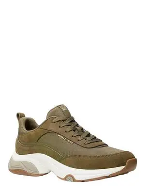Michael Kors Suede Mesh Sneakers - Green
