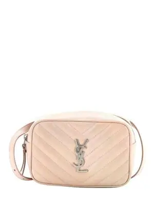 Saint Laurent Lou Matelasse Chevron Leather Belt Bag Pink