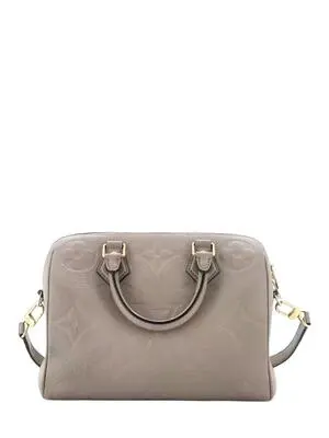 LOUIS VUITTON Speedy Bandouliere Bag Monogram Empreinte Giant 25 Satchel - Neutrals