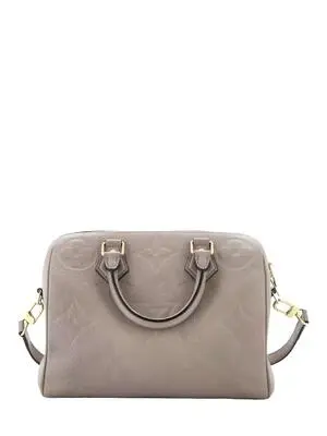 LOUIS VUITTON Speedy Bandouliere Bag Monogram Empreinte Giant 25 Satchel Neutrals