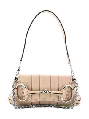 Gucci Horsebit Chain Vertical Quilted Leather Small Shoulder Bag - Pink