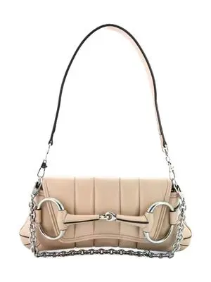 Gucci Horsebit Chain Vertical Quilted Leather Small Shoulder Bag - Pink