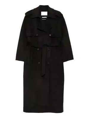 IVY OAK Belted Double-breasted Coat - Brown