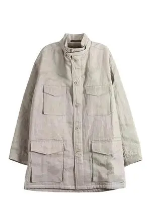 Yohji Yamamoto Four-pocket High-neck Military Jacket - Neutrals