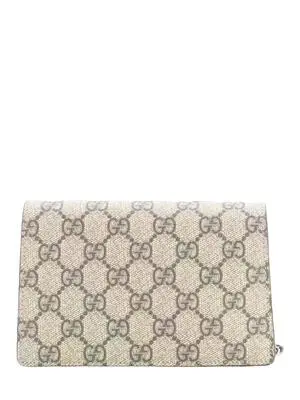 Gucci Dionysus Bag Gg Coated Canvas Super Mini Crossbody Bag - Brown