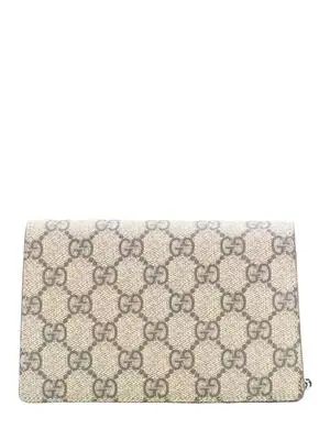 Gucci Dionysus Bag Gg Coated Canvas Super Mini Crossbody Bag - Brown