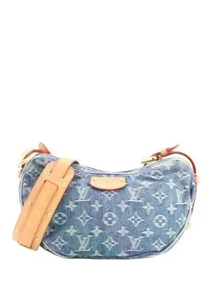 LOUIS VUITTON Croissant Nm Handbag Monogram Denim Mm Hobo Bag - Blue