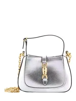 Gucci Jackie 1961 Chain Leather Mini Hobo Bag - Metallic