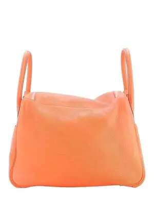 Hermès Lindy Bag Clemence 30 Shoulder Bag Orange