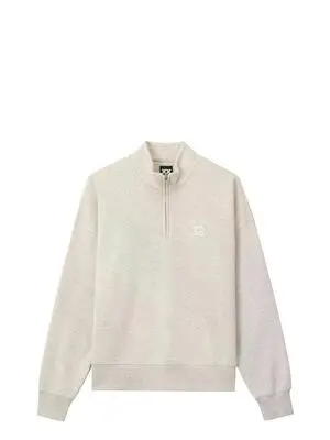 FINGERCROXX Logo-embroidered Quarter-zip Sweatshirt - Neutrals