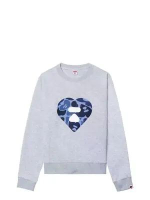 AAPE BY *A BATHING APE Camo-heart Sweatshirt - Grey