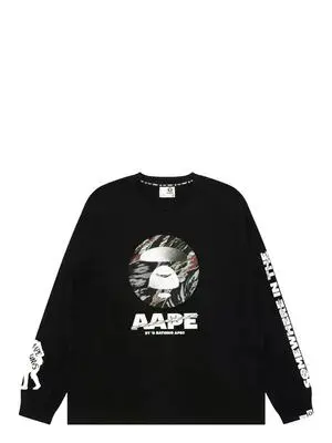 AAPE BY *A BATHING APE Logo-print Long-sleeve T-shirt - Black
