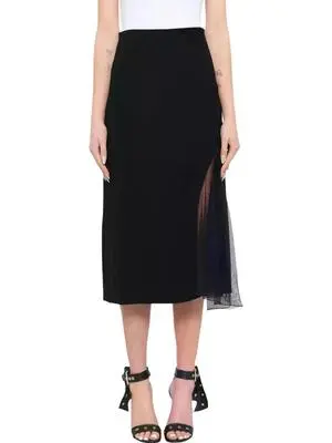 LANVIN Sheer-panelled Midi Skirt