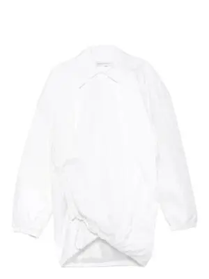 Marie Adam-Leenaerdt Draped Oversized Hoodie Coat White