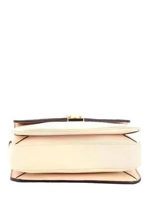 LOUIS VUITTON Braided Handle Pochette Metis Monogram Empreinte Leather Crossbody Bag Neutrals