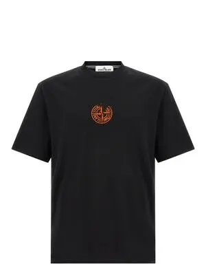 Stone Island Logo T-shirt - Orange