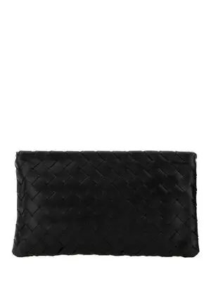 BOTTEGA VENETA Bottega Veneta Women Black Leather Small Clutch