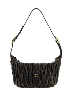 Miu Miu Dark Leather Handbag - Brown