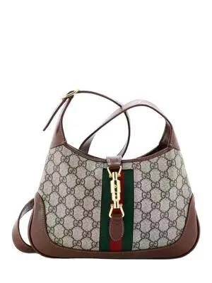 Gucci Jackie 1961 Gg Coated Canvas Small Hobo Bag - Brown