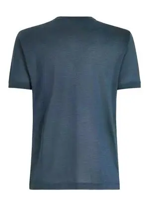 Dolce & Gabbana Silk Jersey T-shirt Blue
