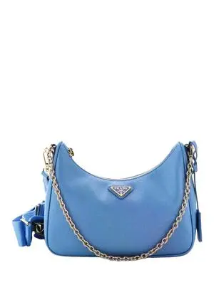 Prada Re-edition 2005 Shoulder Bag Saffiano Leather Small Crossbody Bag - Blue