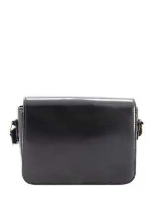Celine Triomphe Shoulder Bag Smooth Calfskin Teen Crossbody Bag - Black