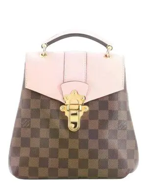 LOUIS VUITTON Clapton Damier And Leather Backpack Pink