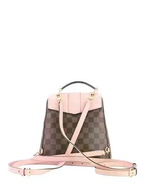 LOUIS VUITTON Clapton Damier And Leather Backpack Pink