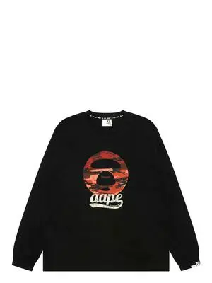 AAPE BY *A BATHING APE Moonface Camo-print T-shirt - Black