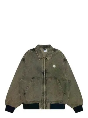 AAPE BY *A BATHING APE Aapenow Acid-wash Logo-embroidered Jacket - Grey