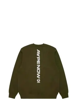 AAPE BY *A BATHING APE Aapenow Moonface Crew-neck Sweatshirt - Green