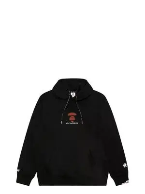 AAPE BY *A BATHING APE Moonface Slogan-print Hoodie - Black