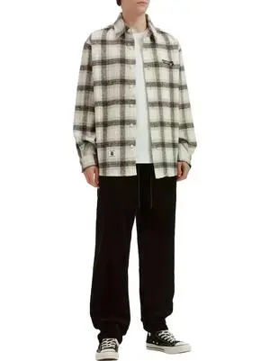 FINGERCROXX Corduroy Drawstring Trousers - Black