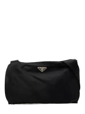 Prada 2013-2026 Tessuto Zip Top Crossbody Bag - Black