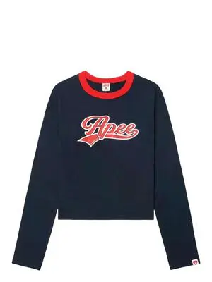 AAPE BY *A BATHING APE Logo-print Long-sleeve T-shirt - Blue