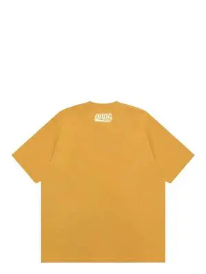 AAPE BY *A BATHING APE Logo-print Cotton T-shirt - Yellow